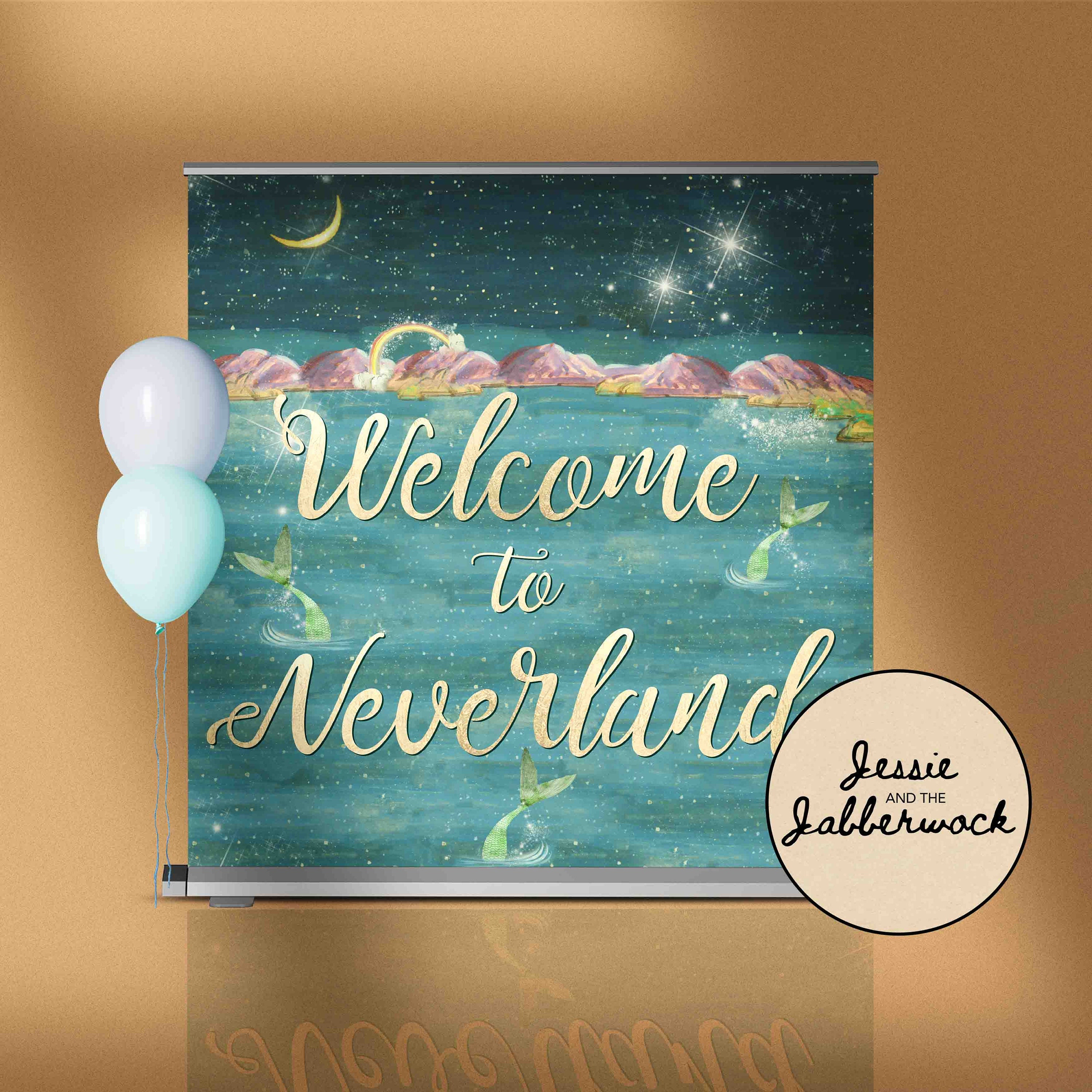 Buy Neverland Birthday Backdrop Sign Design | DIGITAL DOWNLOAD ...