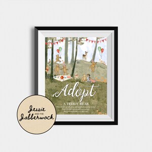 Adopt a Teddy Bear Sign & Certificate Party Pack Printable | Adopt a ...