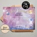 Purple Space Time Capsule Templates | Celestial Wish Notecards | Galaxy ...