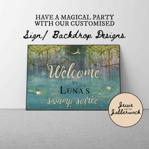 Swamp Soiree Backdrop Sign Design | DIGITAL DOWNLOAD Personalised ...