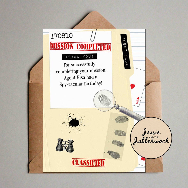 SECRET AGENT SPY Party Invite Mission Impossible Birthday - Etsy Canada