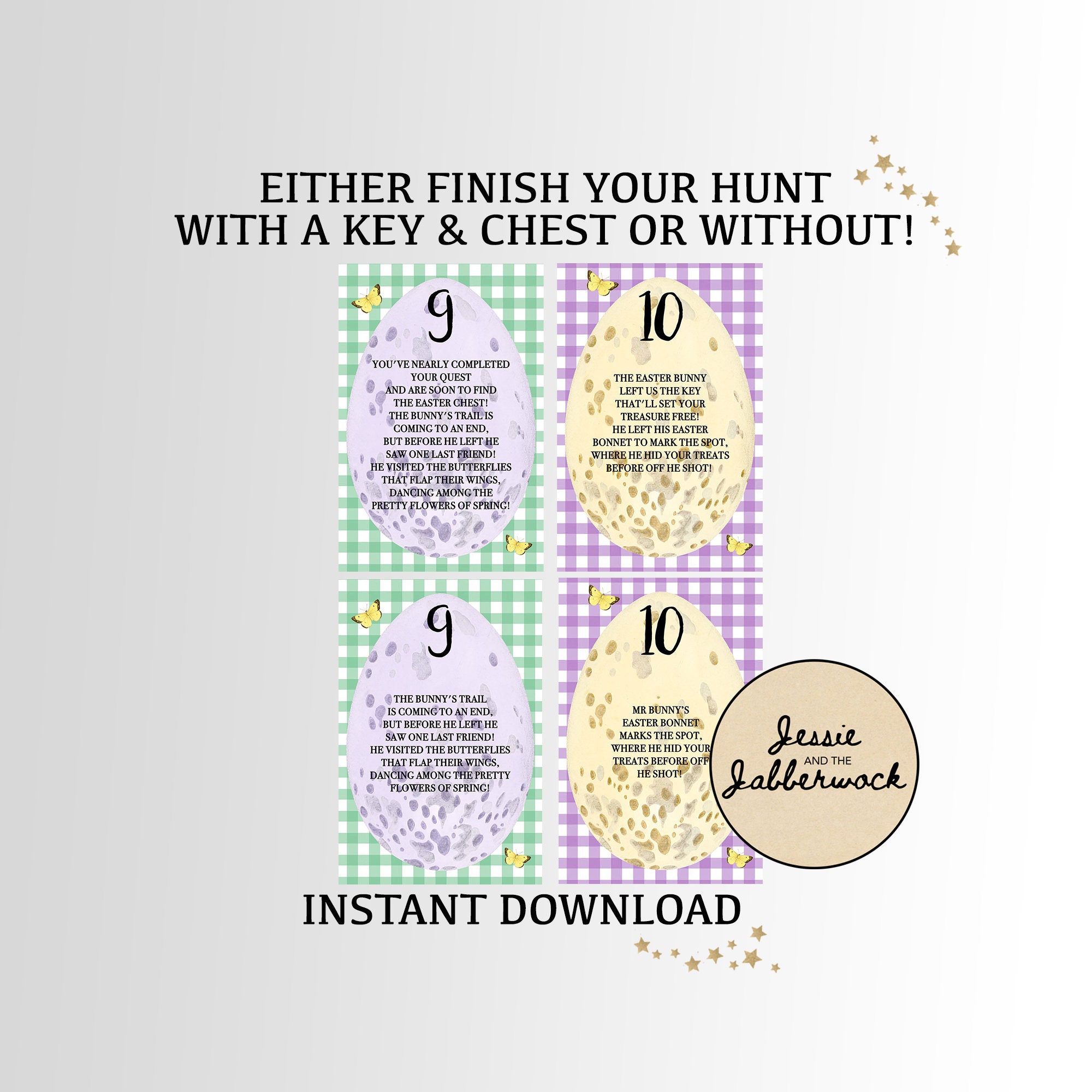 Easter Egg Hunt Clues | Easter Bunny Treasure Hunt Game | Scavenger ...