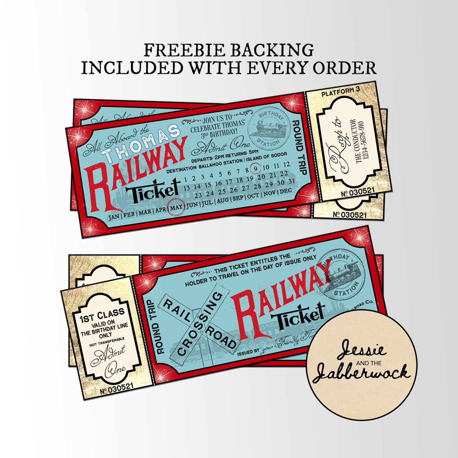 Vintage Train Ticket Invitation Steam Engine Day Trip - Etsy