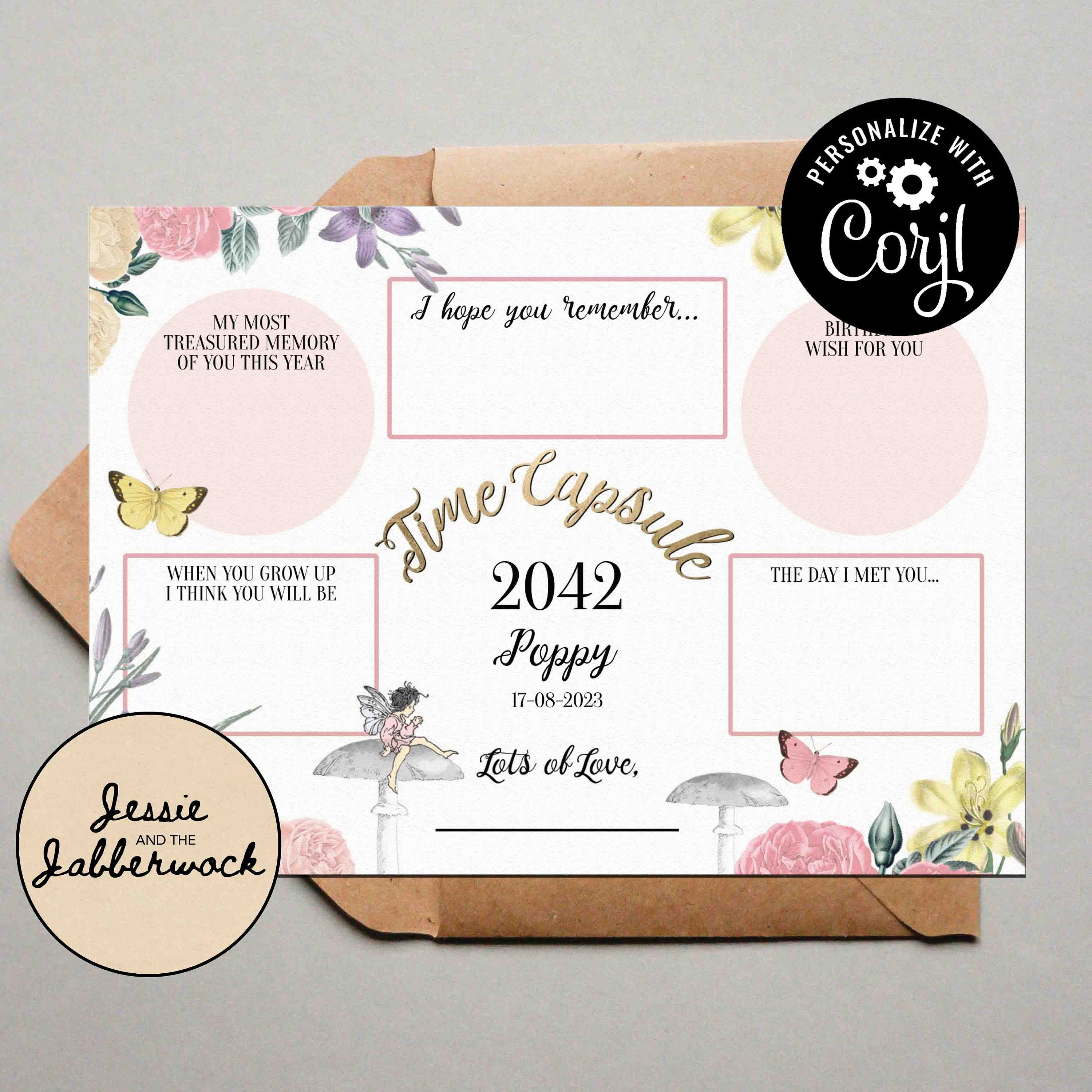 Fairy Time Capsule Template Design | Floral Fairy Birthday Memory ...