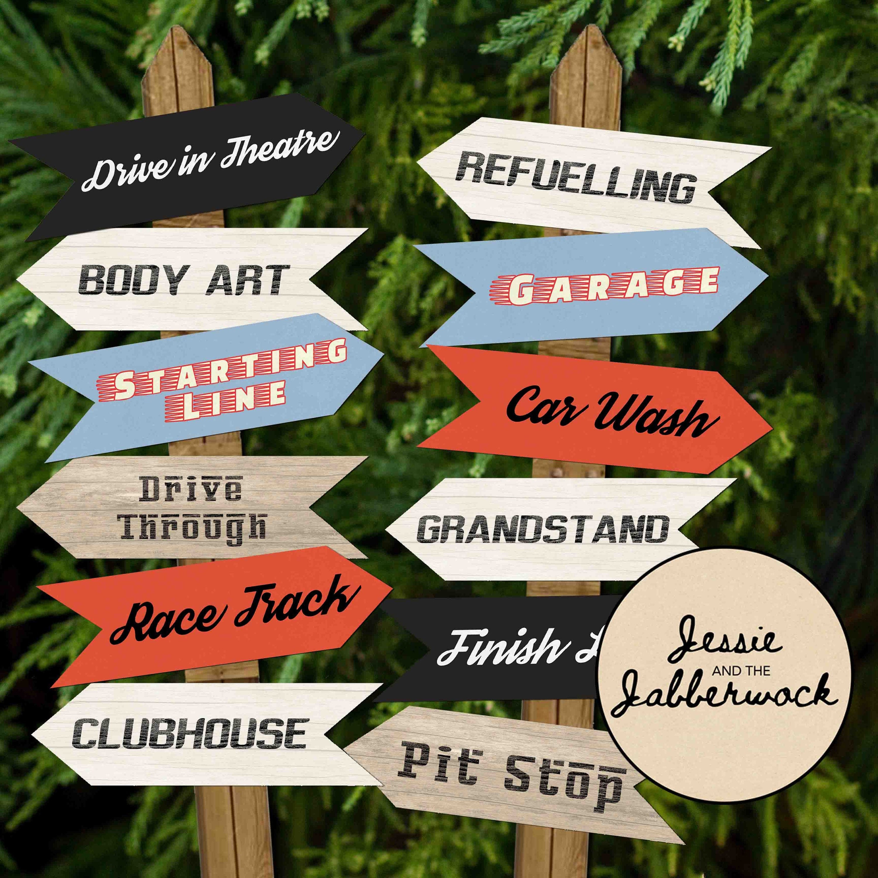 Racing Car Directional Signs Party Pack Printables Race - Etsy UK