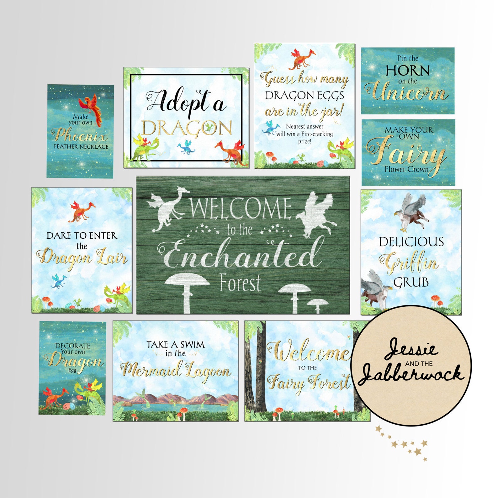 Magical Creature Party Pack Printables | Mythical Party Set ...