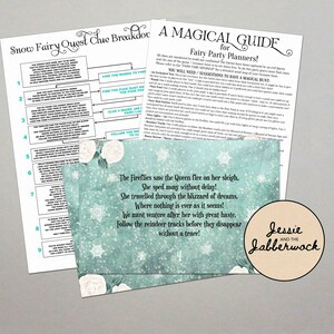 Fairy Treasure Hunt Clues | Christmas Winter Wonderland Scavenger Hunt ...