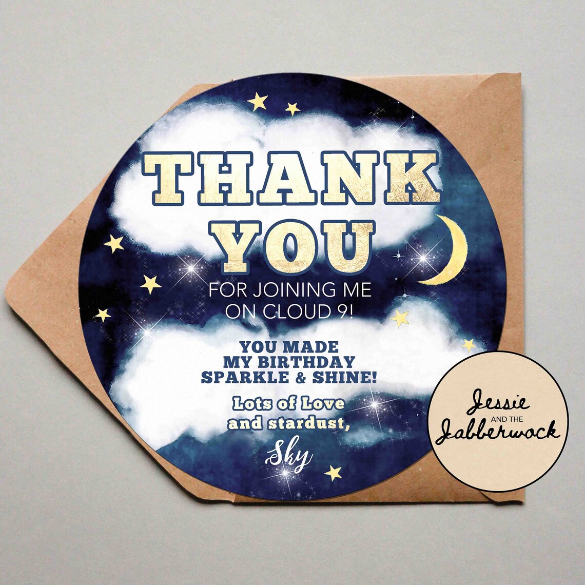 Cloud 9 Invitation 9th Birthday Invite Clouds Starry Night | Etsy