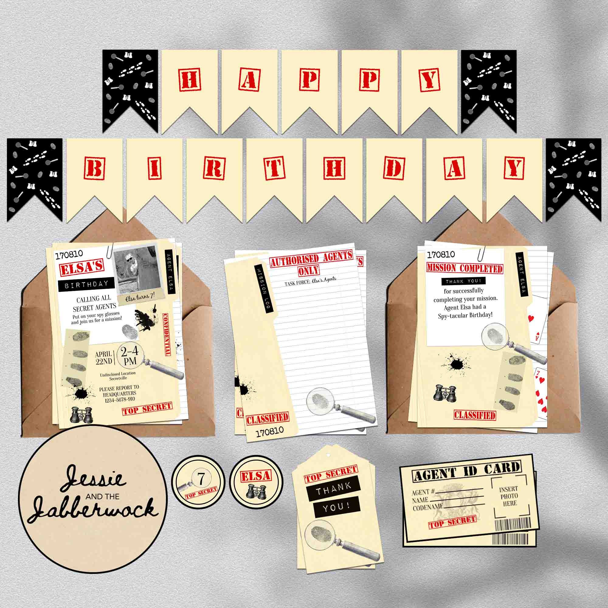 SECRET AGENT SPY Party Invite Mission Impossible Birthday - Etsy UK