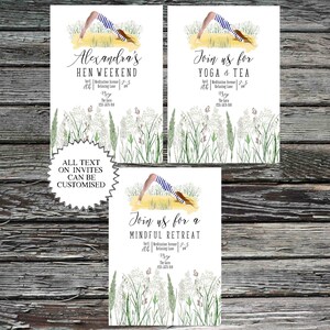 Yoga Invitation, Spa Retreat, Meadow Invite, Yoga Lessons Flyer ...