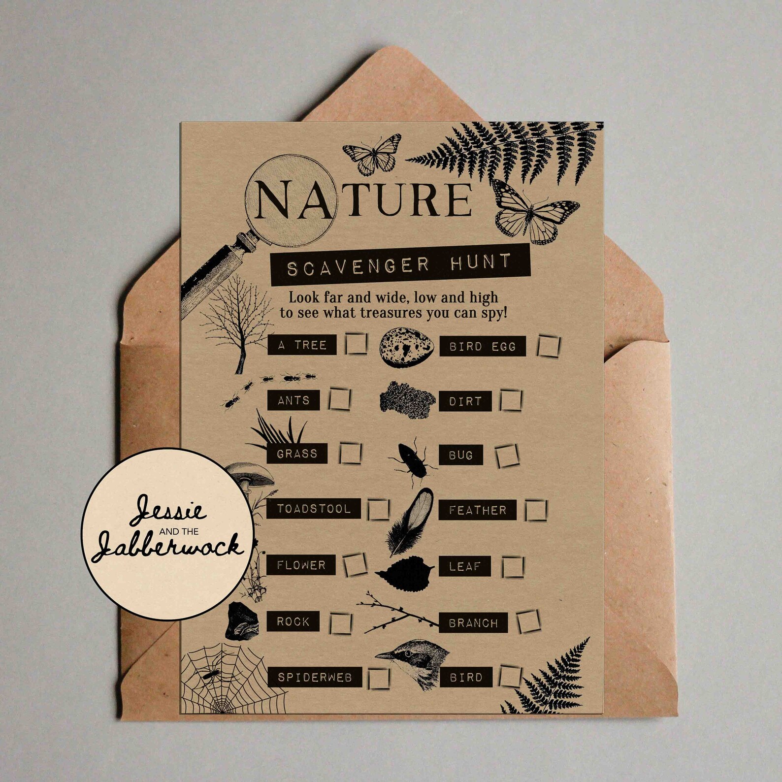 Nature Trail Scavenger Hunt Printable, Instant Download - Etsy UK