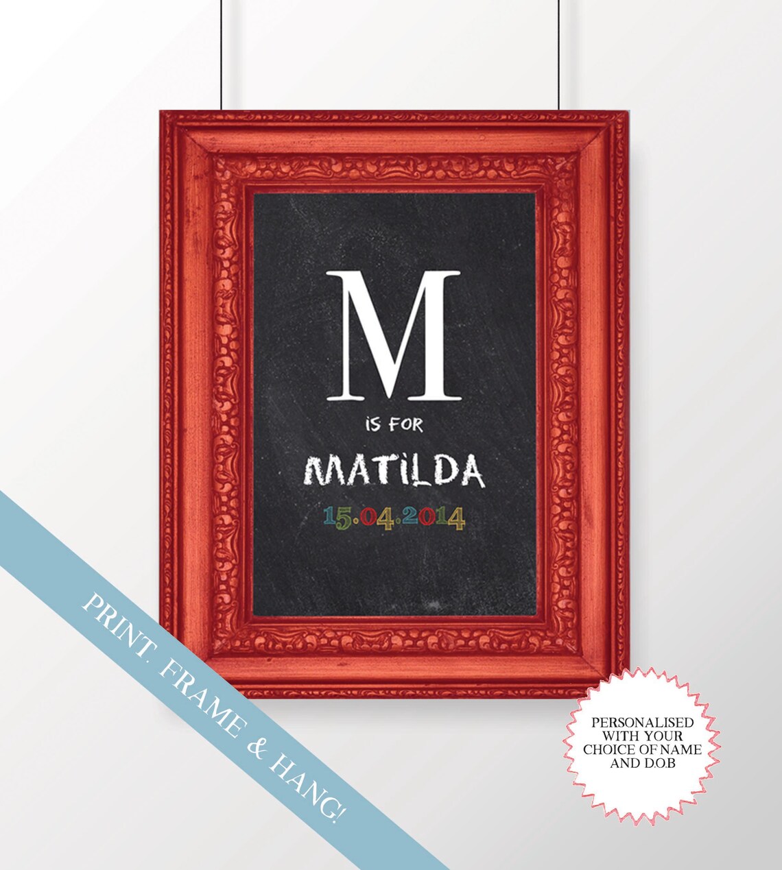 Matilda Party Invite A-Z Alphabet Invitation Chalkboard - Etsy