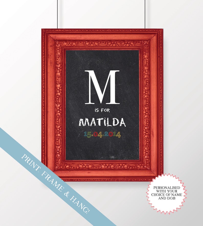 Matilda Party Invite A-Z Alphabet Invitation Chalkboard | Etsy UK