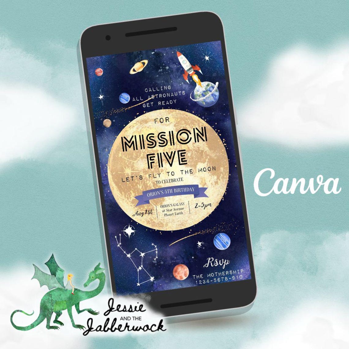 Space Mission Invite | Out of This World Space Explorers Invite ...