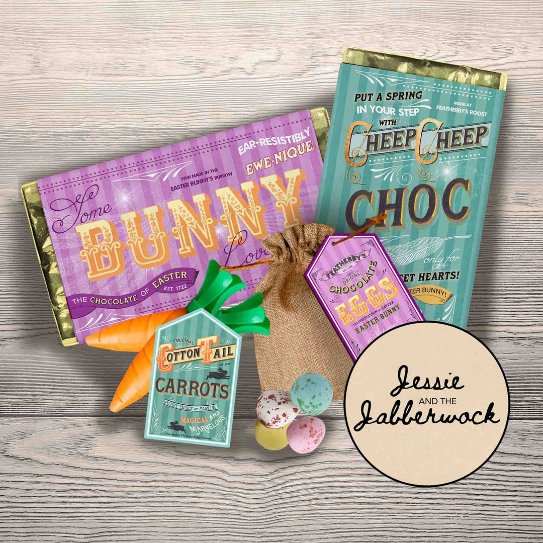 Easter Chocolate Bar Set From the Easter Bunny Mini Eggs Some Bunny ...