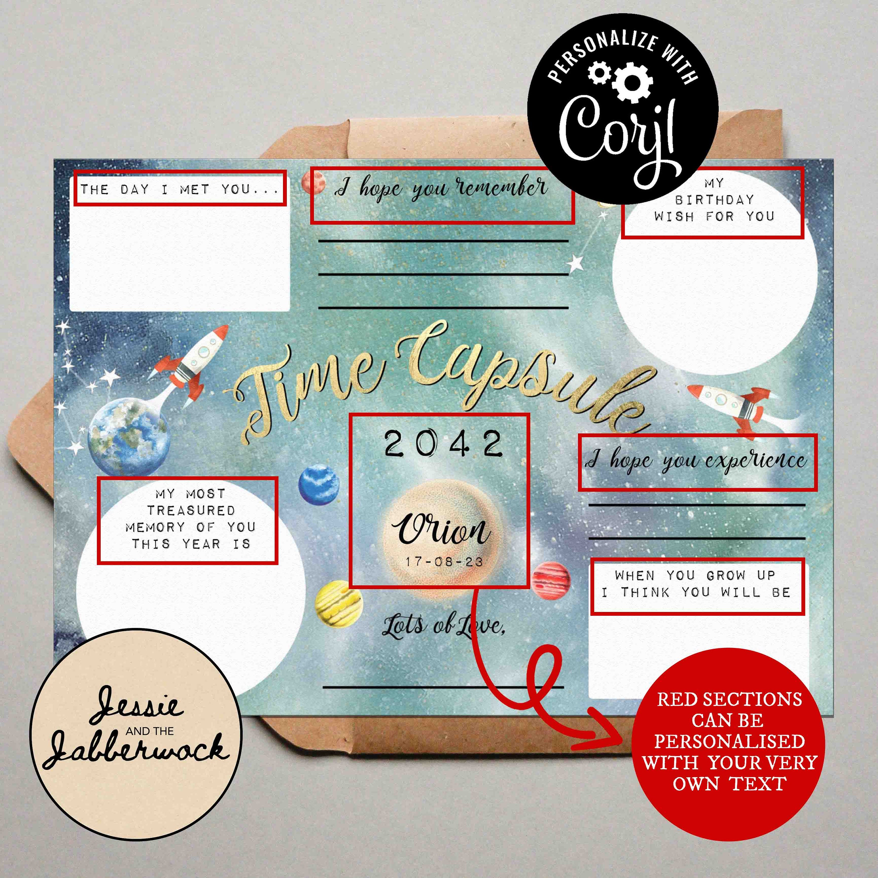 Celestial Space Time Capsule Templates | Wish Notecards | Galaxy ...