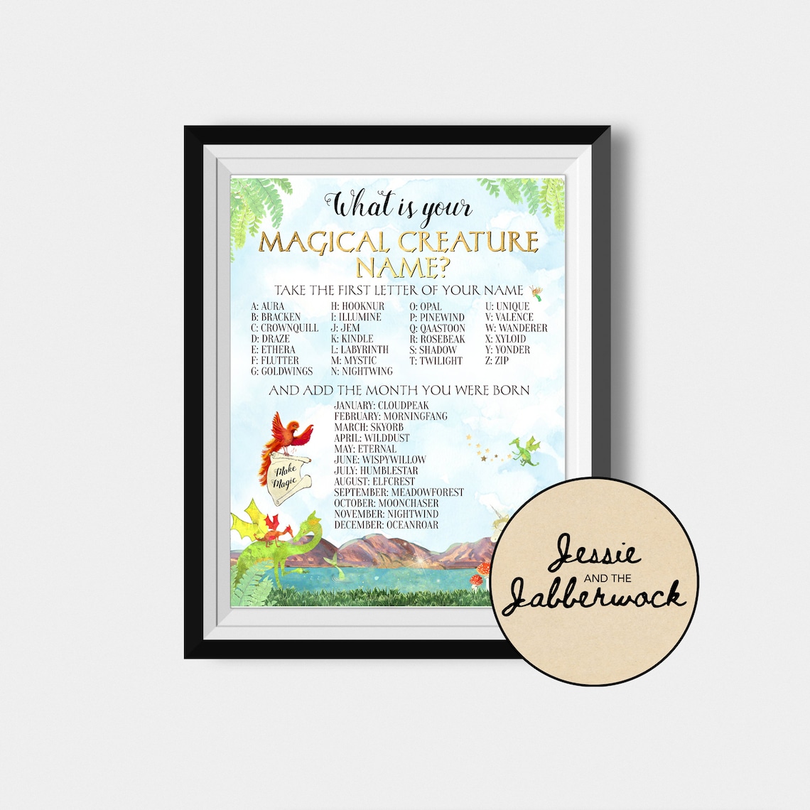 Magical Creature Party Pack Printables Mythical Party Set - Etsy