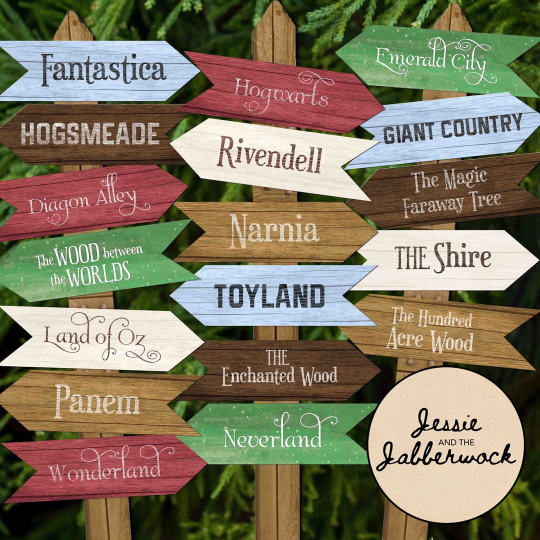 Story Book Directional Signs Party Pack Printable | Fairy Tale ...