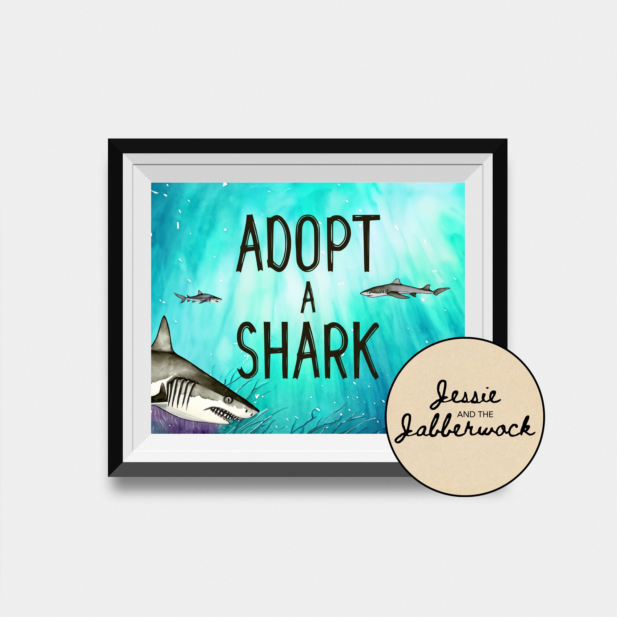 Adopt a Shark Sign & Adoption Certificate Party Printable | Baby Shark ...