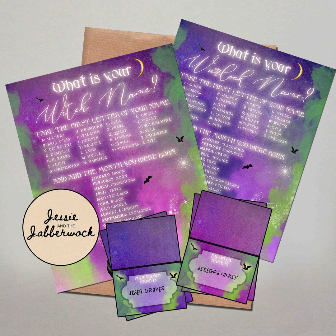 What's Your Witch Name? Halloween Name Generator Game | Warlock Name ...