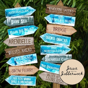 Frozen Snow Party Directional Signs Party Pack Printable | Winter ...