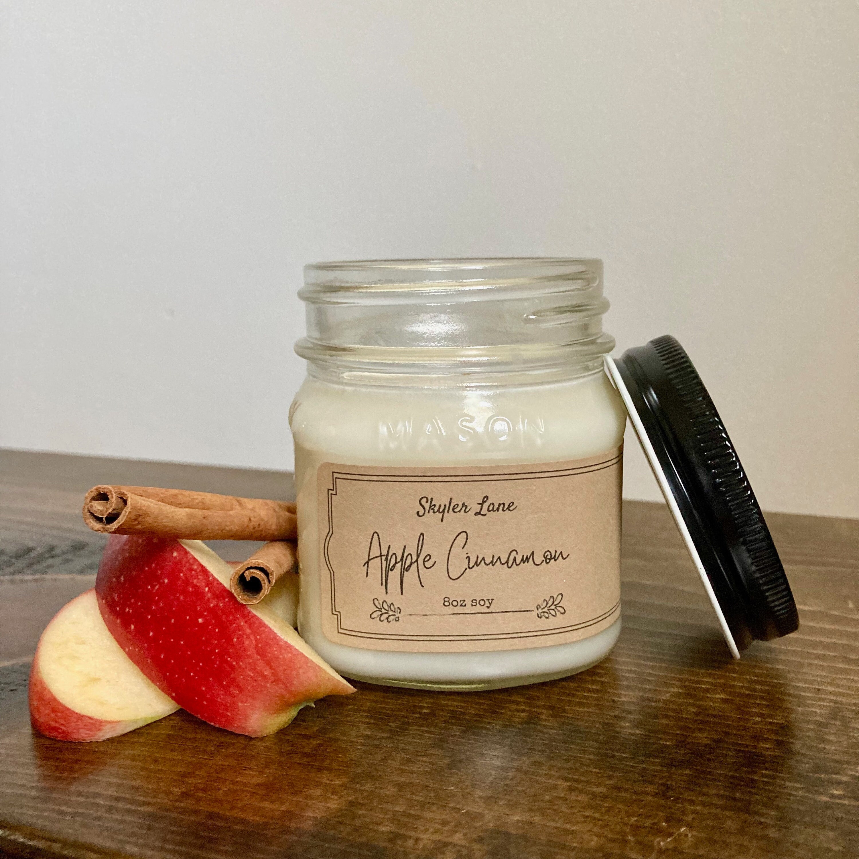 Apple Cinnamon Soy Candle Classic Fall Scent 100% Soy & Dye Free - Etsy ...