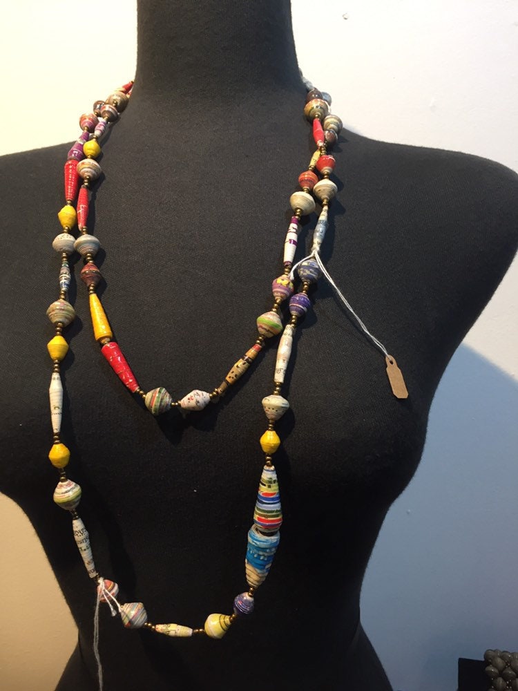Handmade Paper Necklace - Etsy