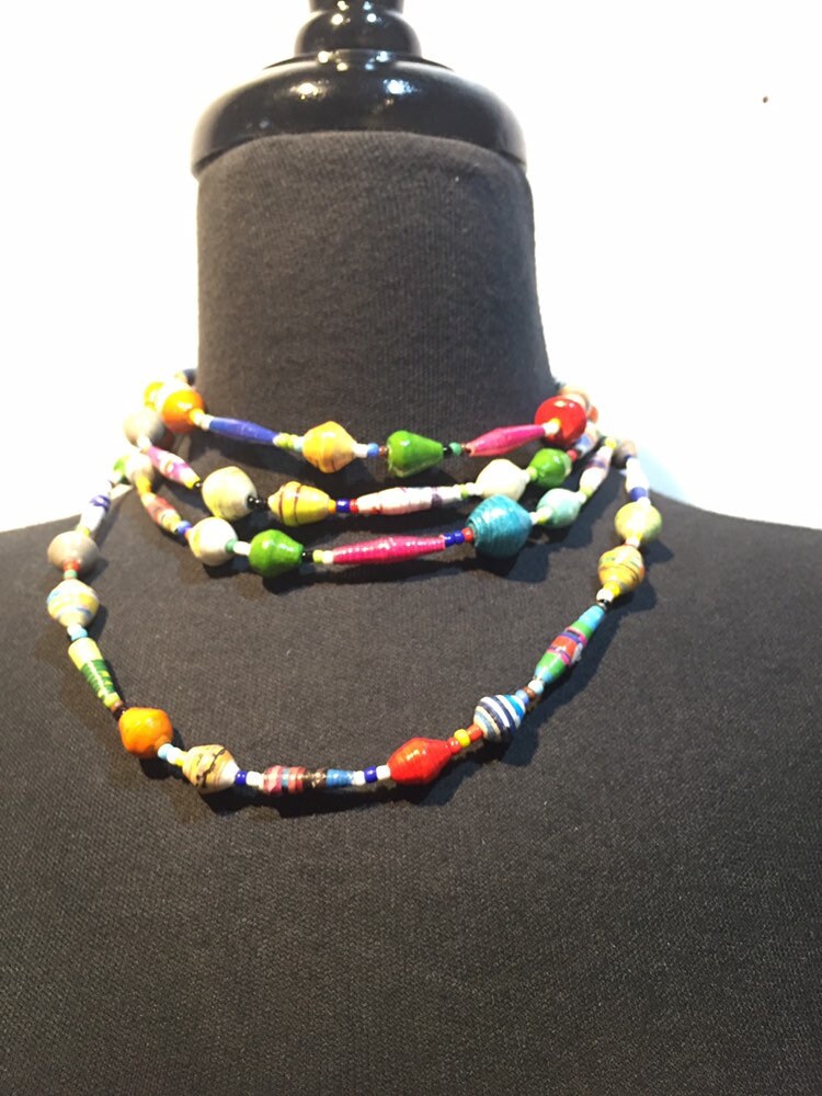 Handmade Paper Necklace - Etsy