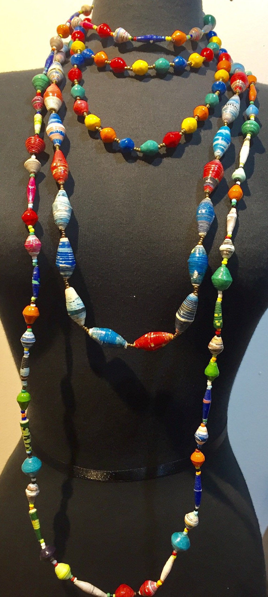 Handmade Paper Necklace - Etsy