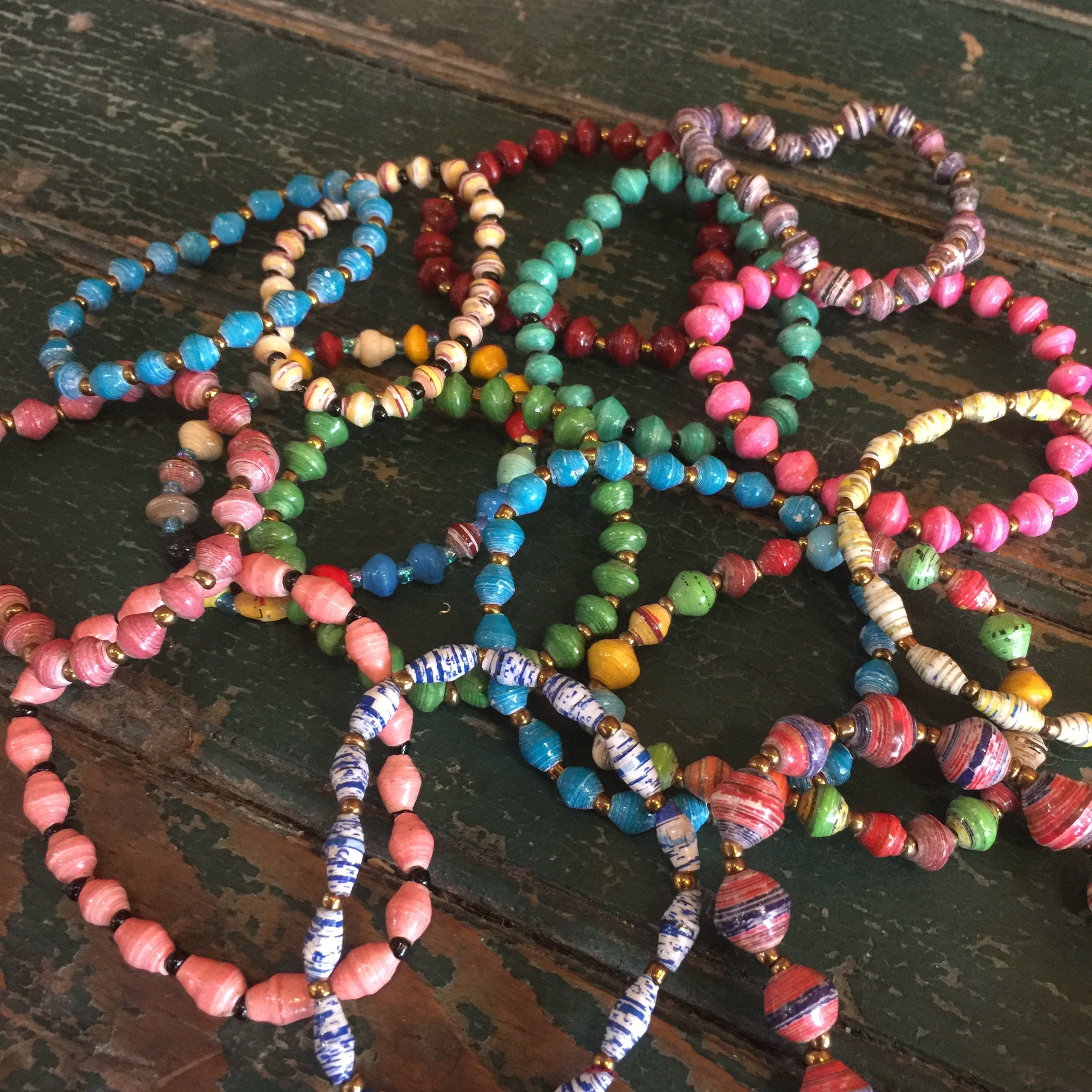 Paper Bead Bracelets - Etsy