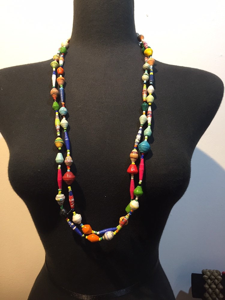Handmade Paper Necklace - Etsy
