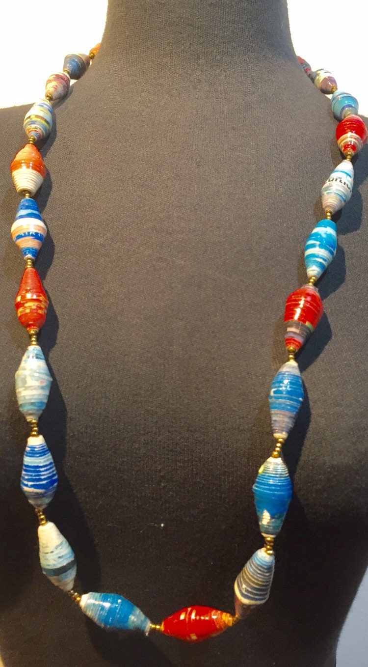 Handmade Paper Necklace - Etsy