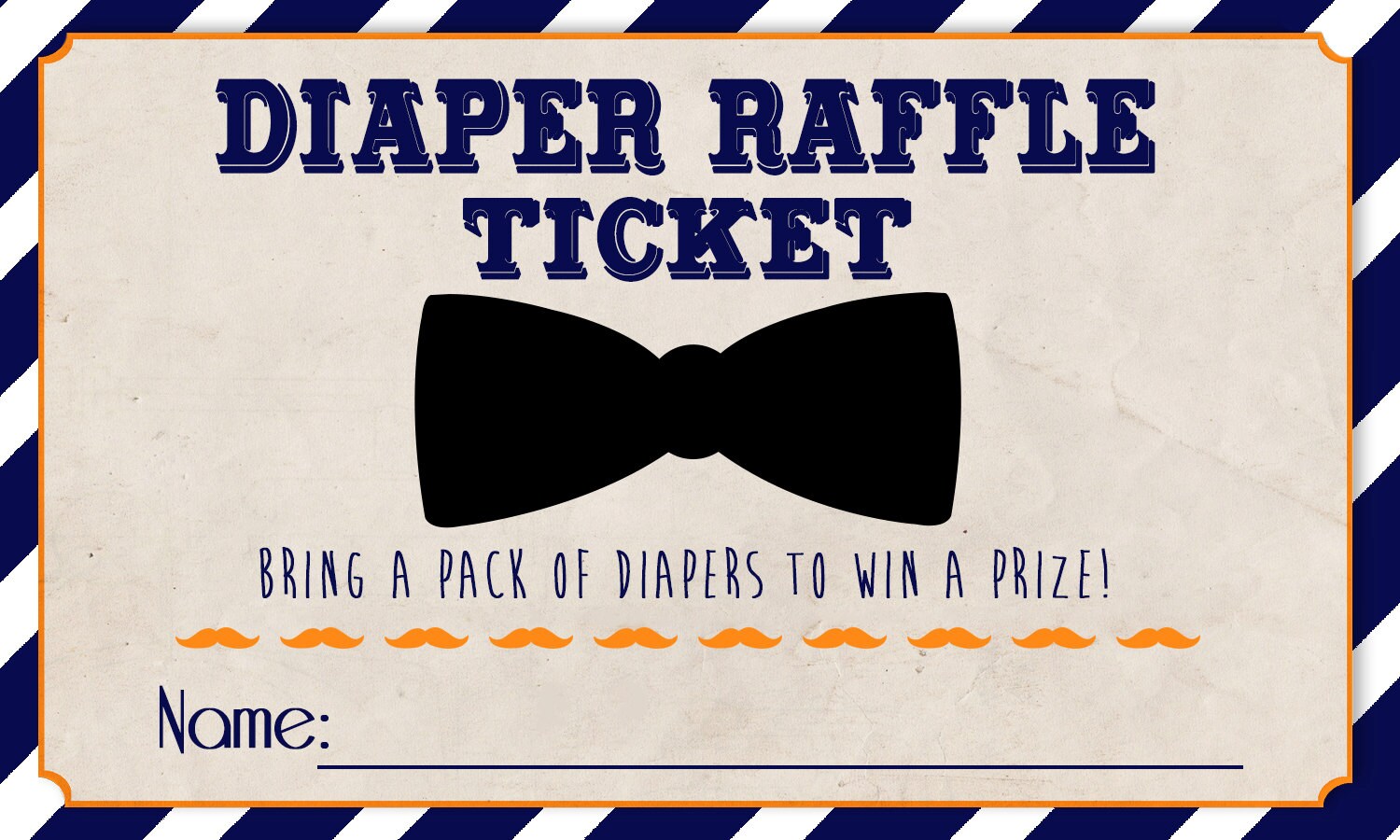 Little Man Theme Diaper Raffle Tickets (printable DIY) - Etsy