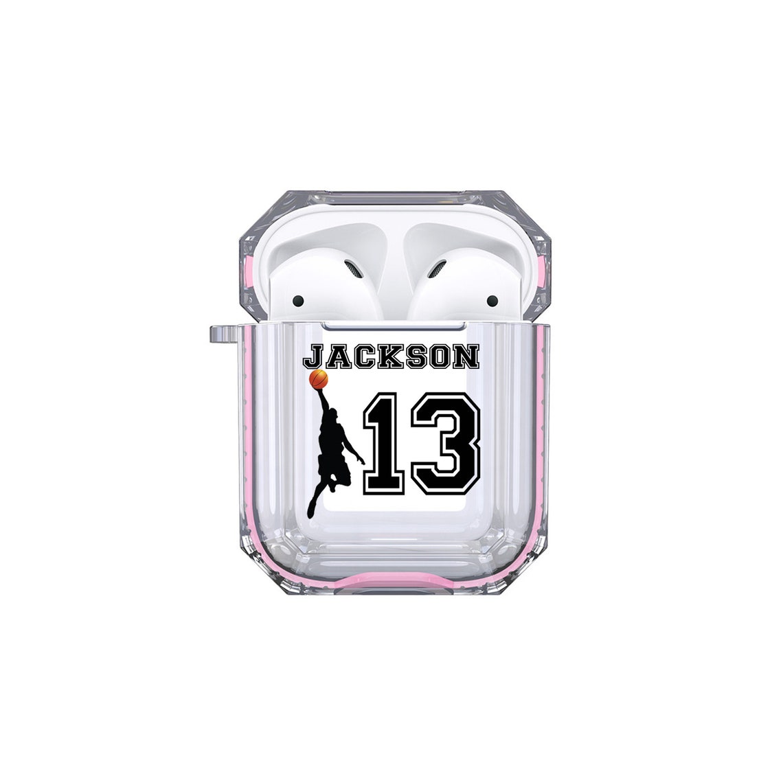 Protective Customized Sports AirPod Case Basketball Player Name and ...