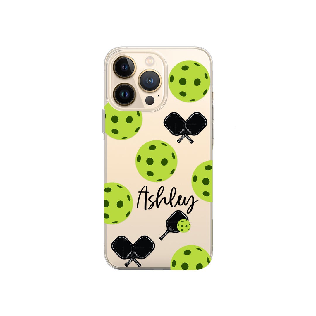 CLEAR Custom Pickleball Case.personalized Dink Case.iphone 14, 15 Pro ...