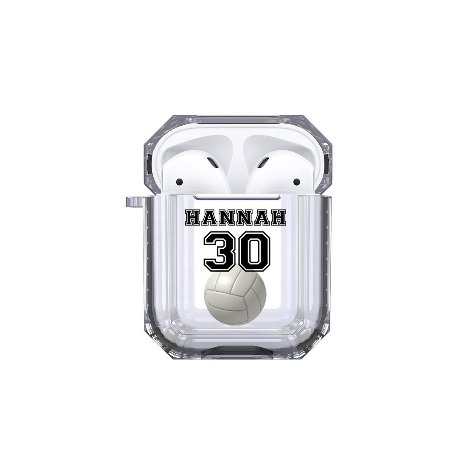 Protective Customized Sports AirPod Case Volleyball Name and Number ...