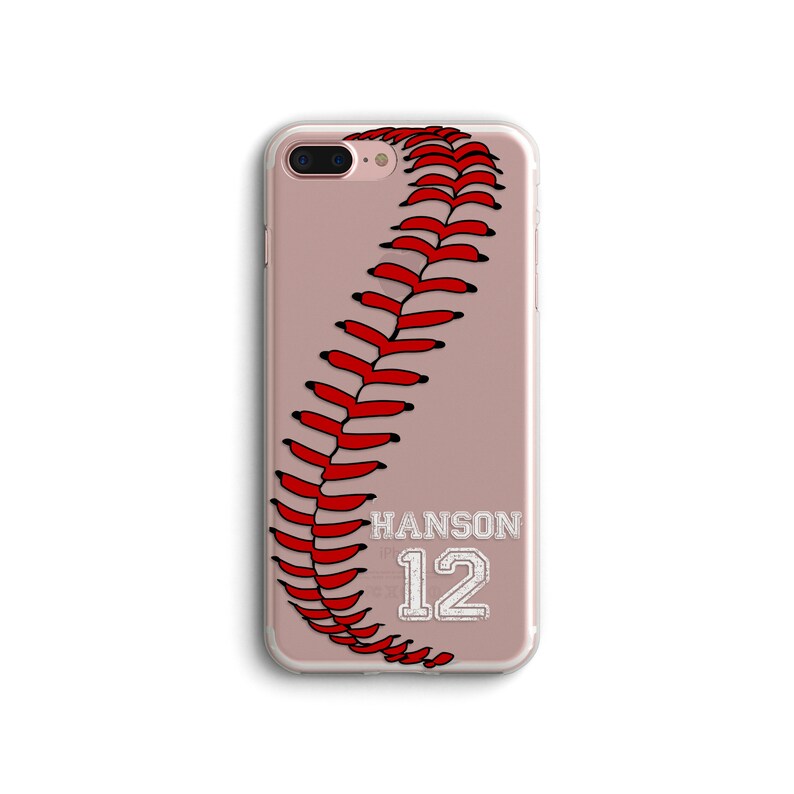 CLEAR Personalized Baseball Phone Case.custom Baseball - Etsy