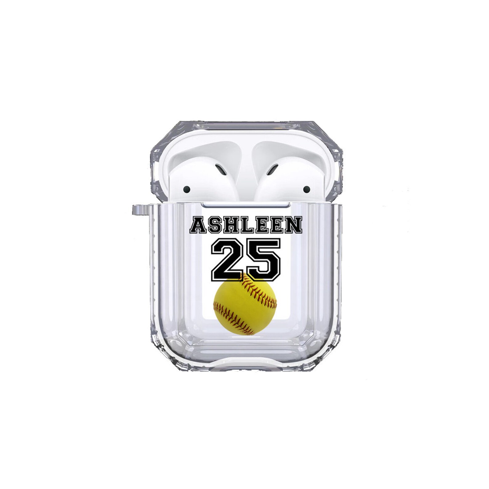 Protective Customized Sports AirPod Case Softball Name and Number ...