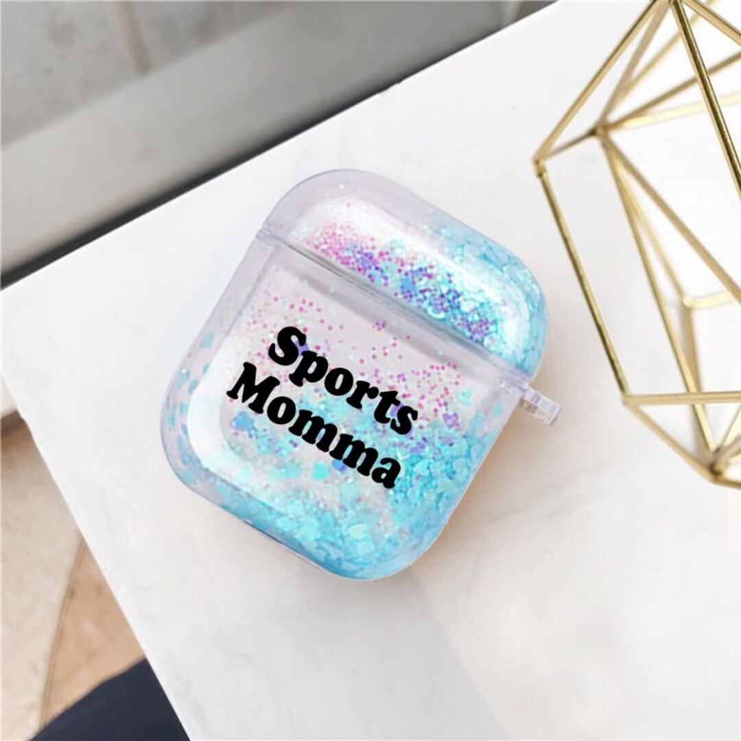 Glitter Sports Airpods Case Soccer Name and Number Air Pods Pro Case ...