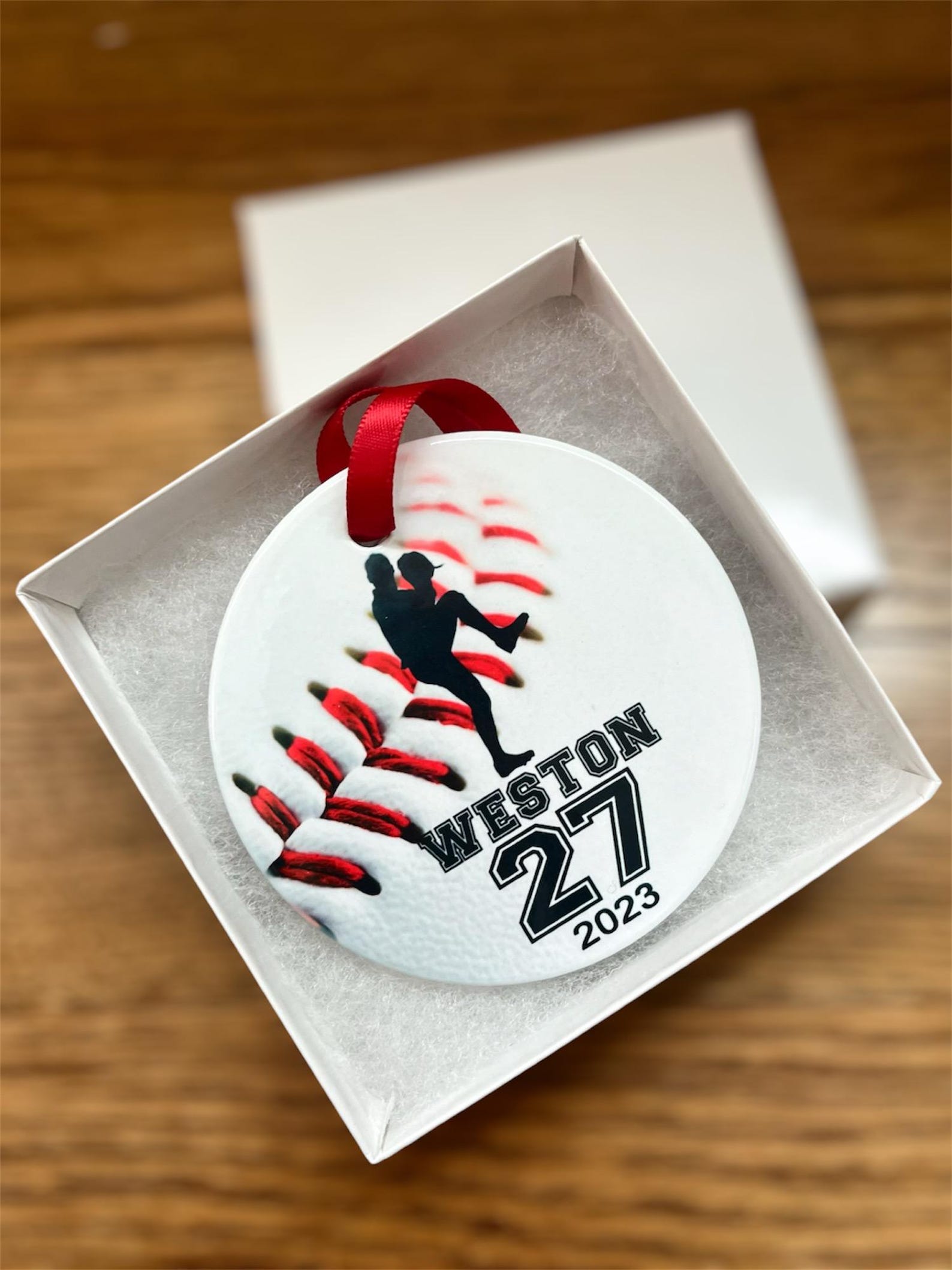 Baseball Player Ceramic Ornament, Personalize Gift for Baseball Hitter ...
