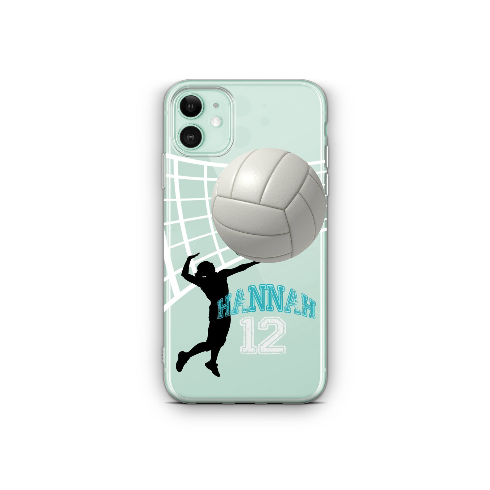 CLEAR Custom Volleyball Case.personalized Volleyball Case.iphone 11 ...