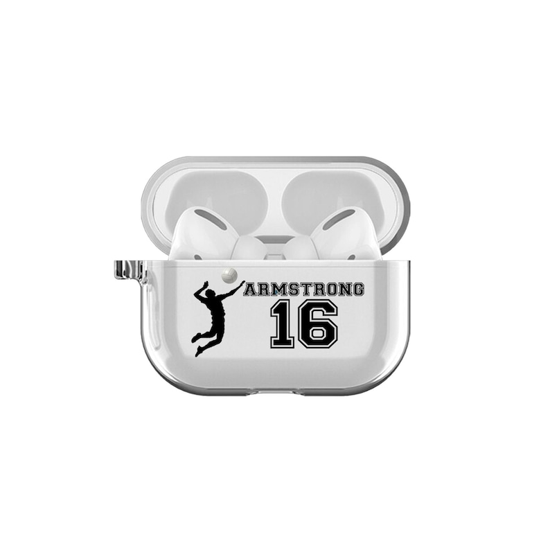 Clear TPU Rubber Volleyball Sports AirPod Pro, 2, 3, 4 Case Custom ...