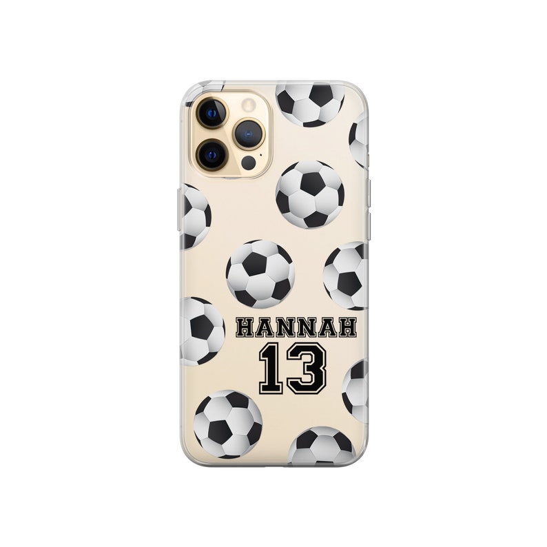 CLEAR Personalize Soccer Iphone Case.custom Soccer Case.iphone - Etsy