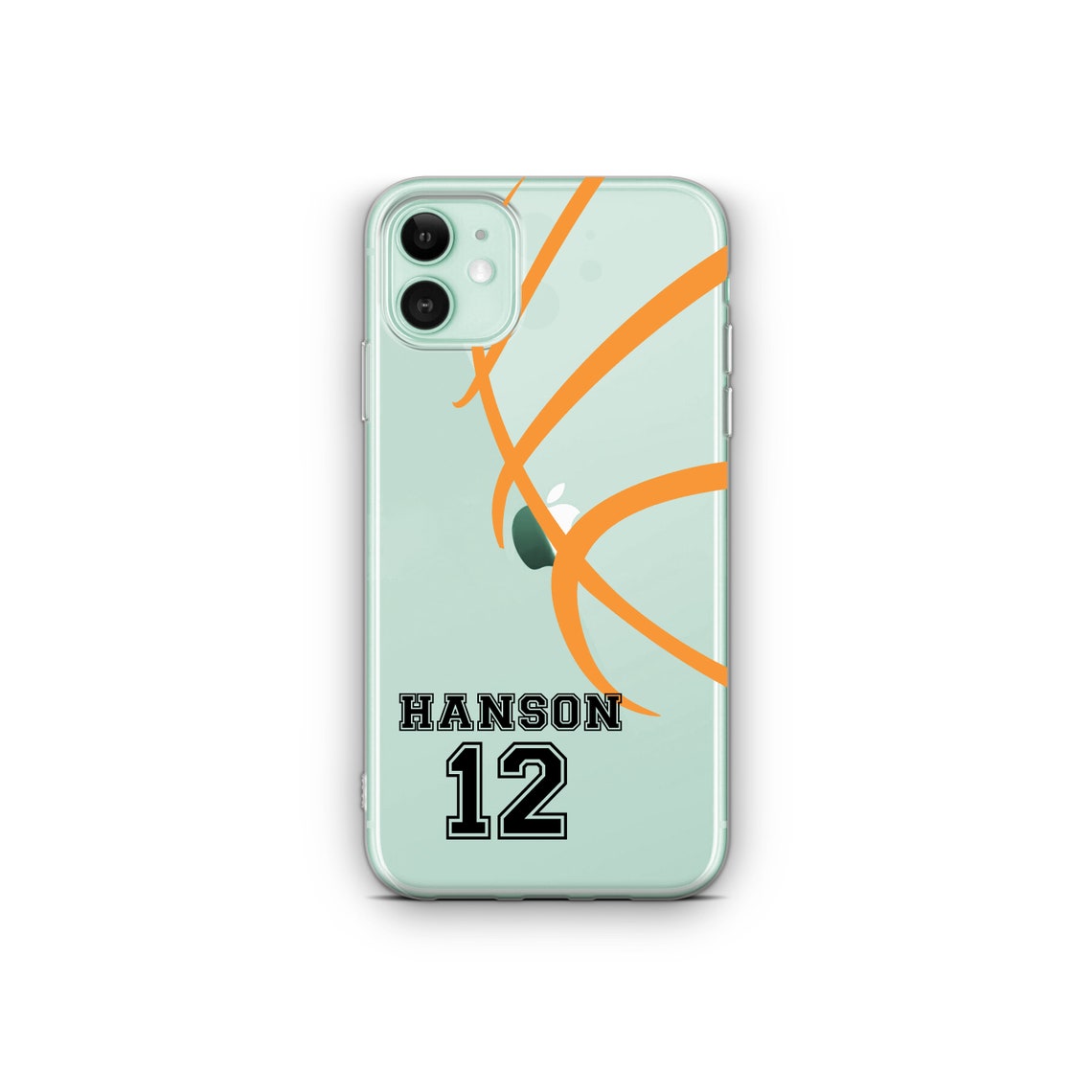 CLEAR Personalize Basketball Phone Case.custom Basketball iPhone 11 11 ...