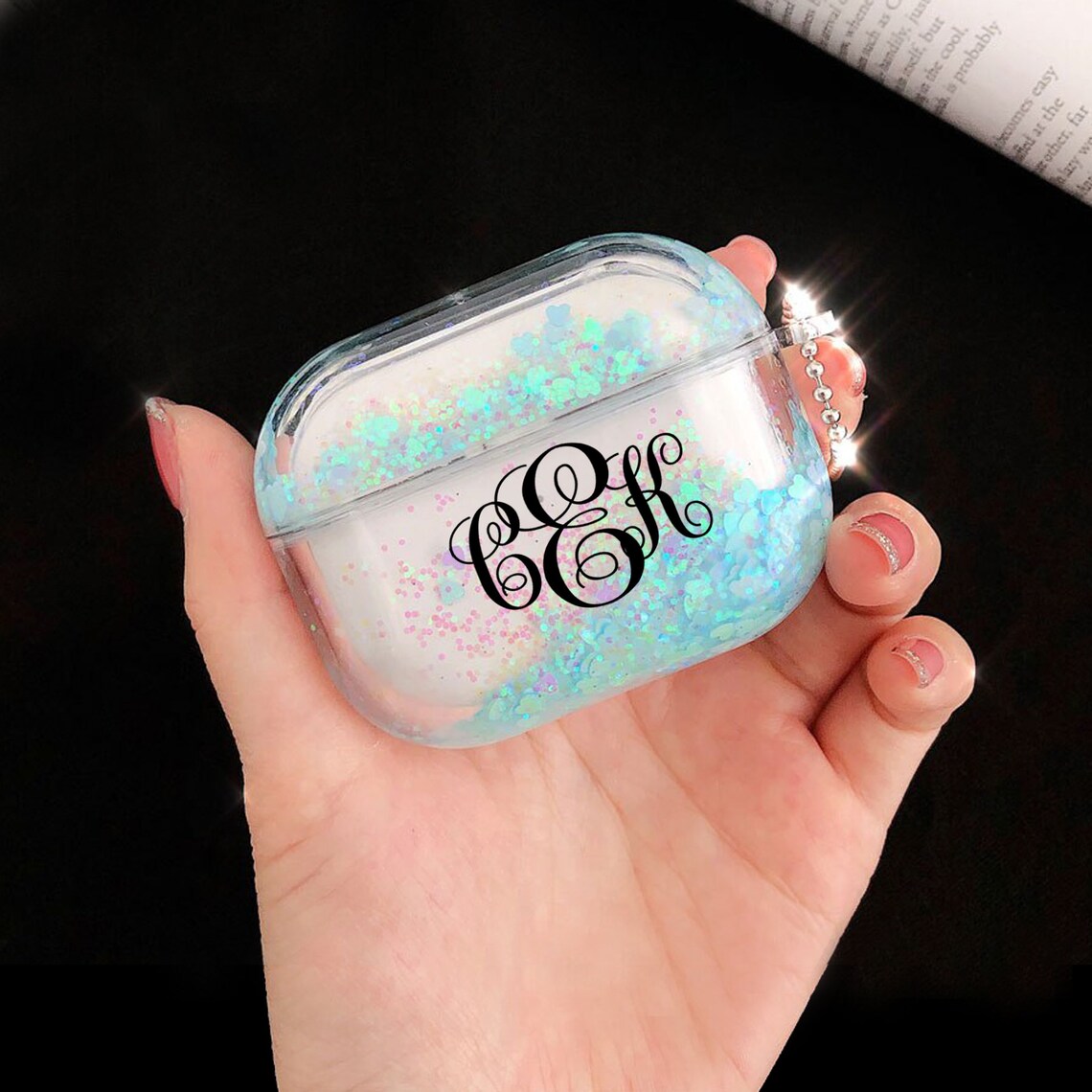 Airpods Pro Case Customized Monogram Personalized Airpods Pro Glitter ...