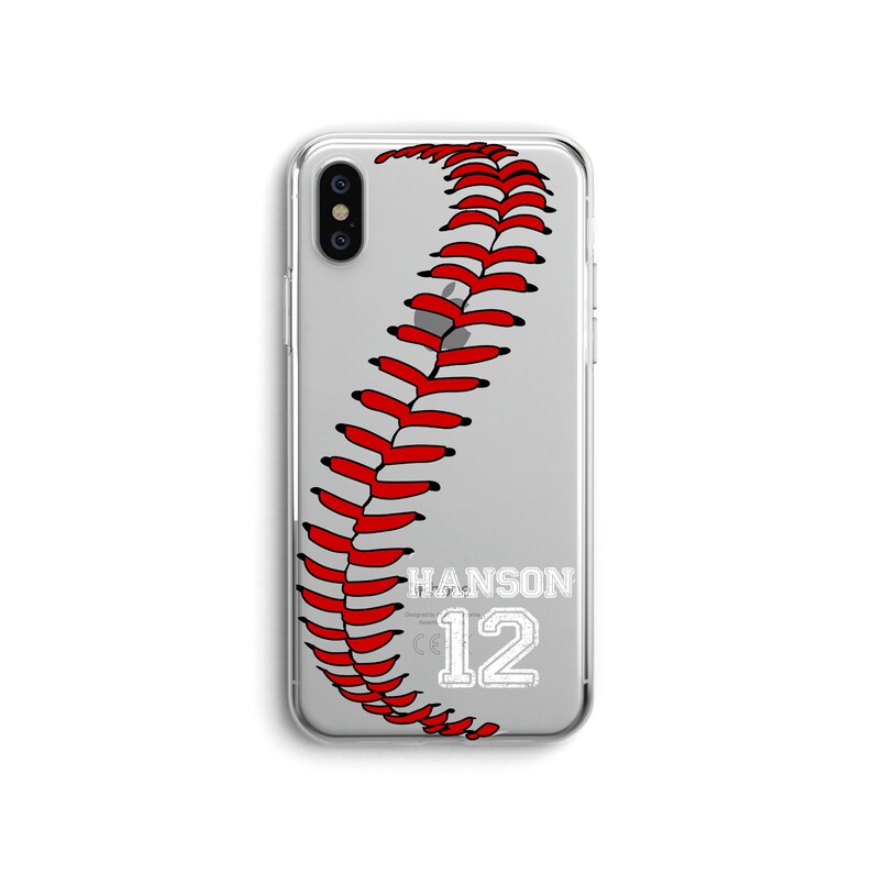 CLEAR Personalized Baseball Phone Case.custom Baseball - Etsy