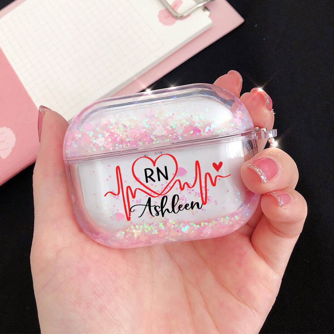 Airpods Pro Glitter Case Customized RN Nurse Airpods Pro Glitter Case ...
