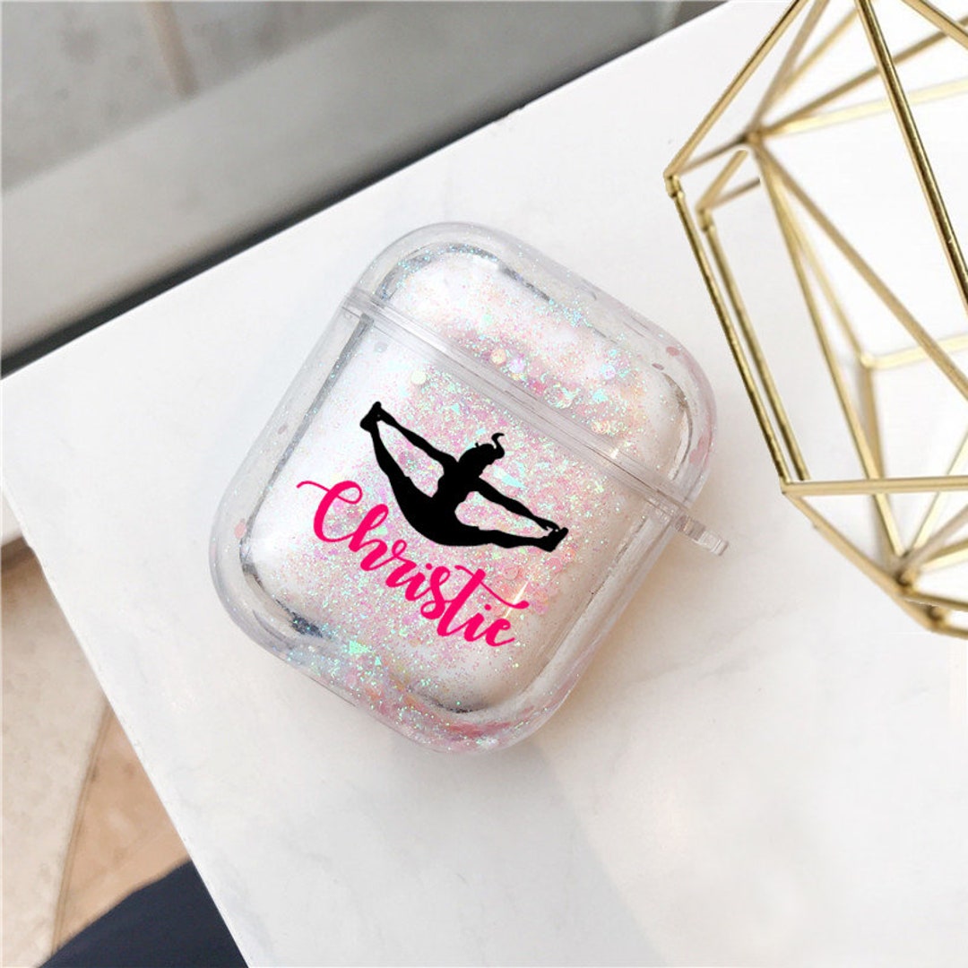 Glitter Customized Sports AirPod Case Cheer Name Glitter Airpods Case ...