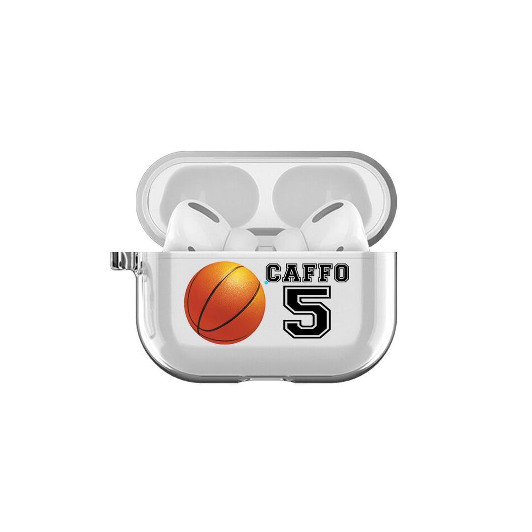 Clear TPU Rubber Basketball Sports AirPod Pro, 2, 3, 4 Case Custom ...