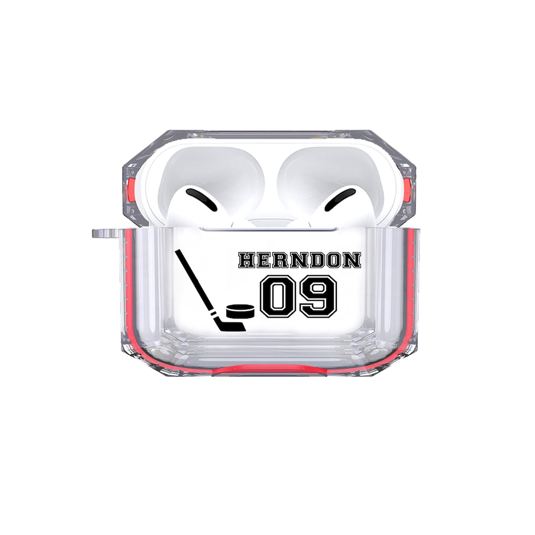 Protective Customized Sports AirPod Case Hockey Name and Number Airpods ...